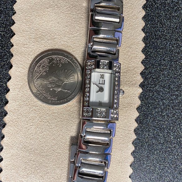 Dunhill | Accessories | Dunhill Danhirion Silver With Crystal Bezel ...